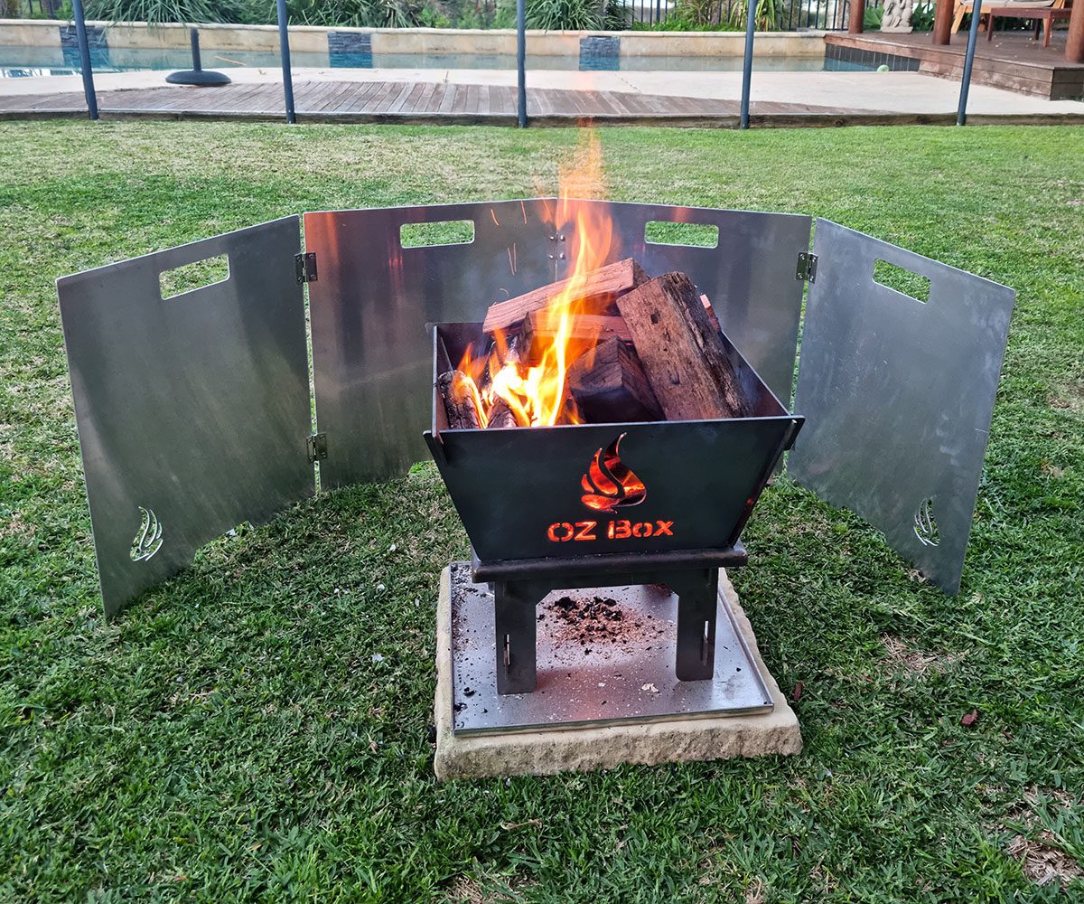 Fire Pit Wind Break | Oz Box Australia